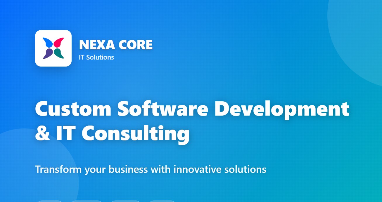 Nexa Core IT Solution - Custom Software Development & IT Consulting